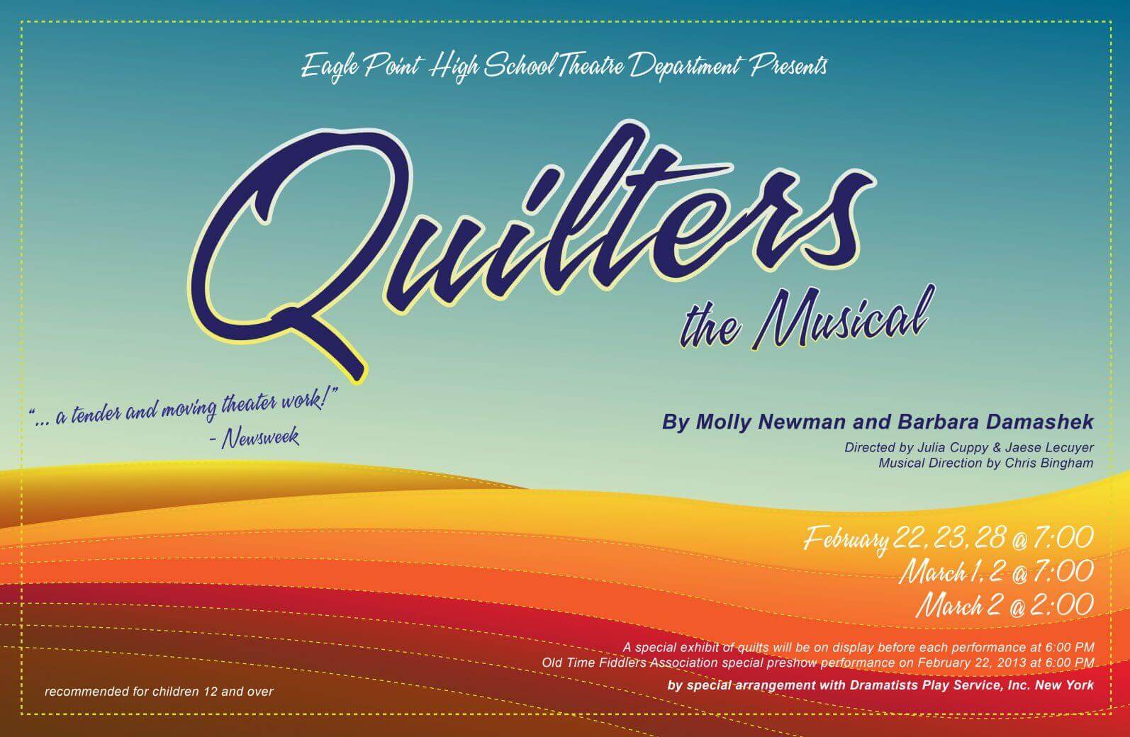 Quilters the musical and Quilt Show - Eagle Point & the Upper Rogue ...