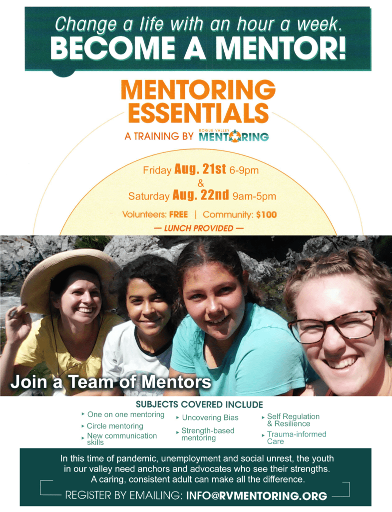 Friday Flyer: Rogue Valley Mentoring's Mentoring Essentials: Youth ...